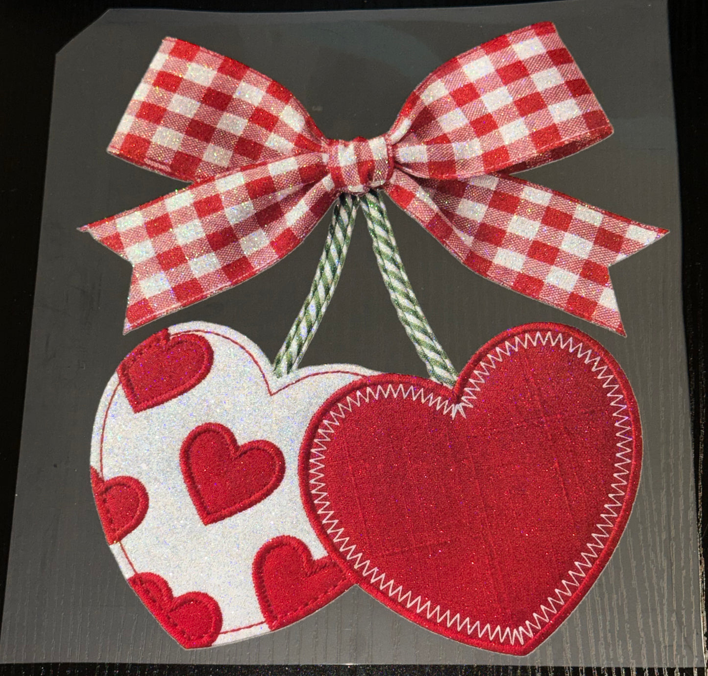 Heart Cherries Glitter Screen Print – MegandKateCreations